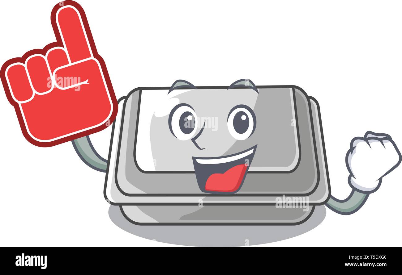 Foam finger plastic box in the character closet Stock Vector Image ...