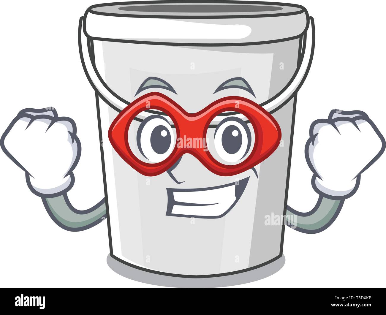 Super hero plastic tube bucket the cartoon shape Stock Vector Image ...