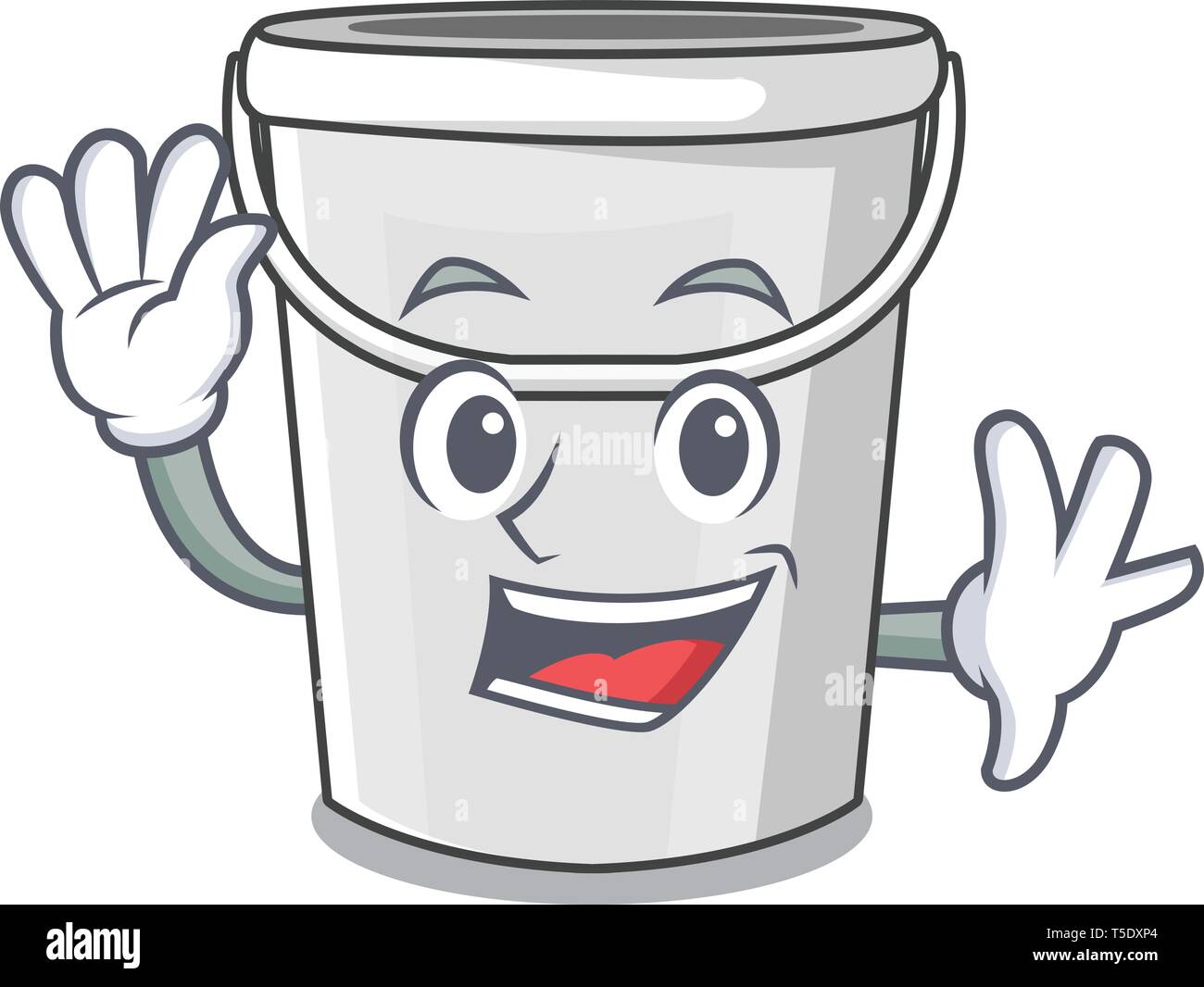 Waving plastic tube bucket the cartoon shape Stock Vector Image & Art ...
