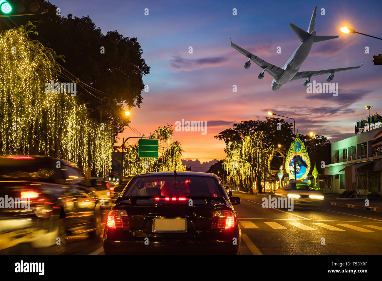 Multiple exposure airplane hi-res stock photography and images - Alamy