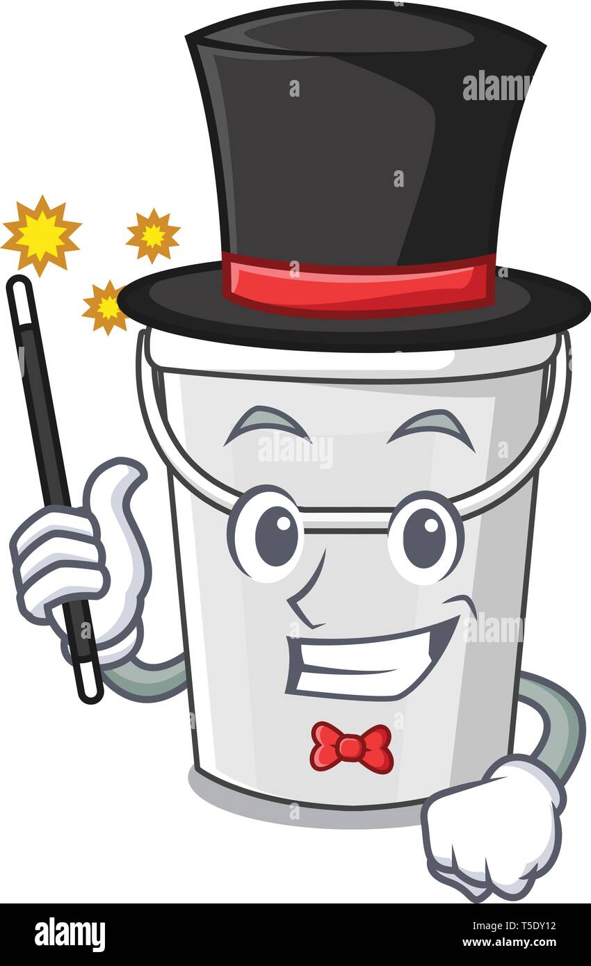 Magician plastic tube bucket in the mascot Stock Vector Image & Art - Alamy