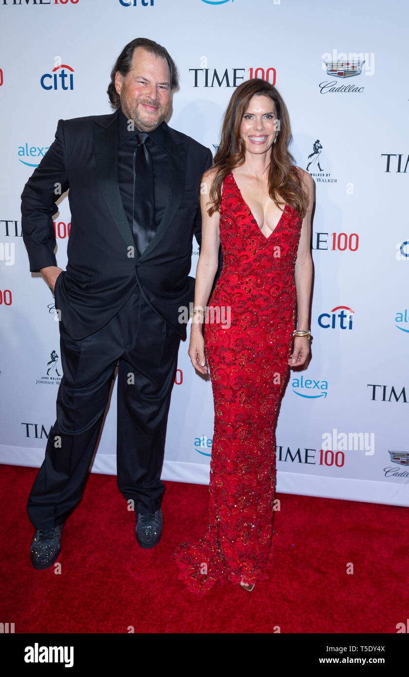 New York, NY - April 23, 2019: Marc Benioff and Lynne Benioff attend ...