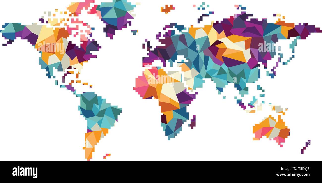 world region map globe vector art illustration Stock Vector Image & Art ...