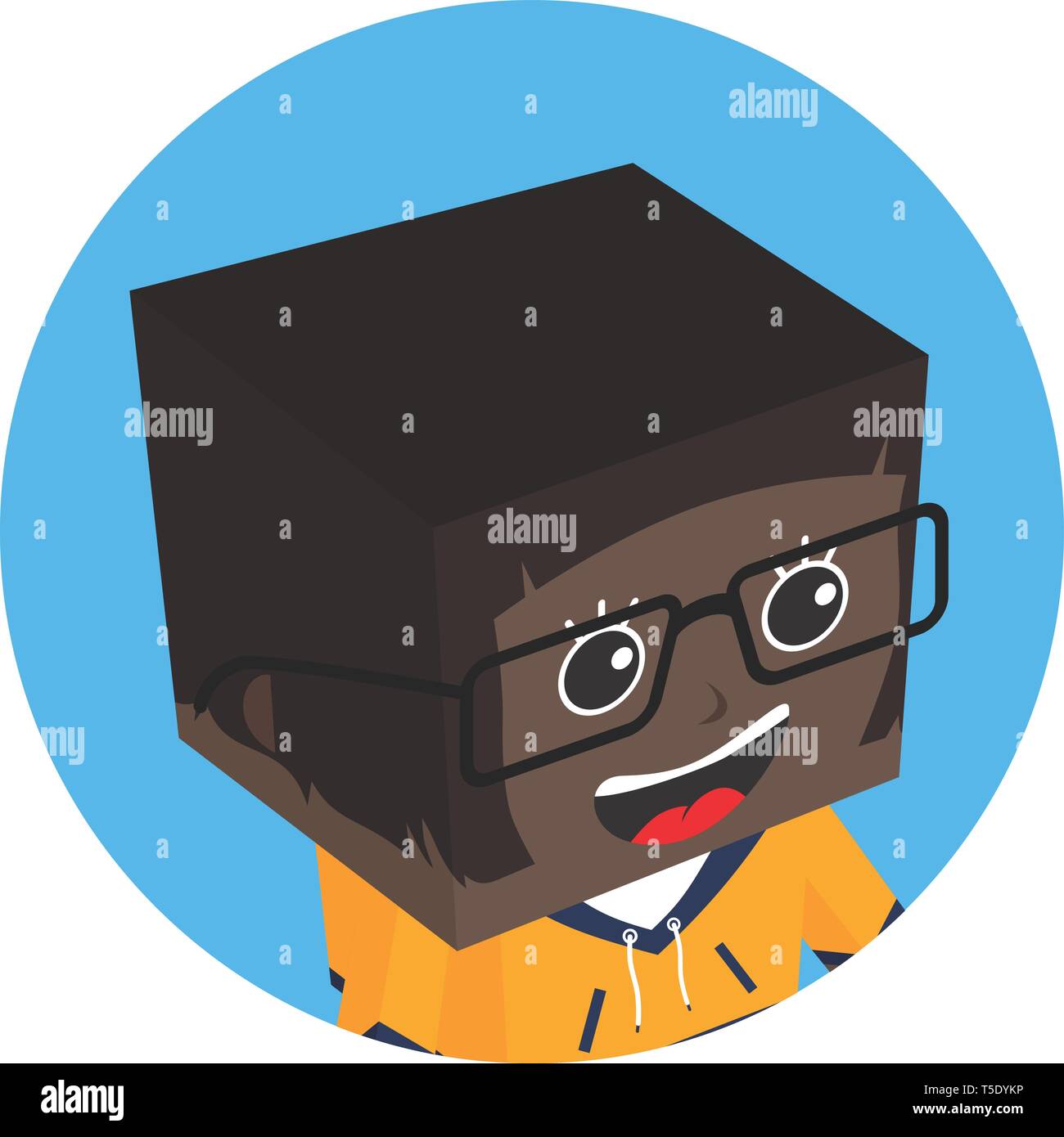 block isometric profile picture avatar vector art Stock Vector Image ...