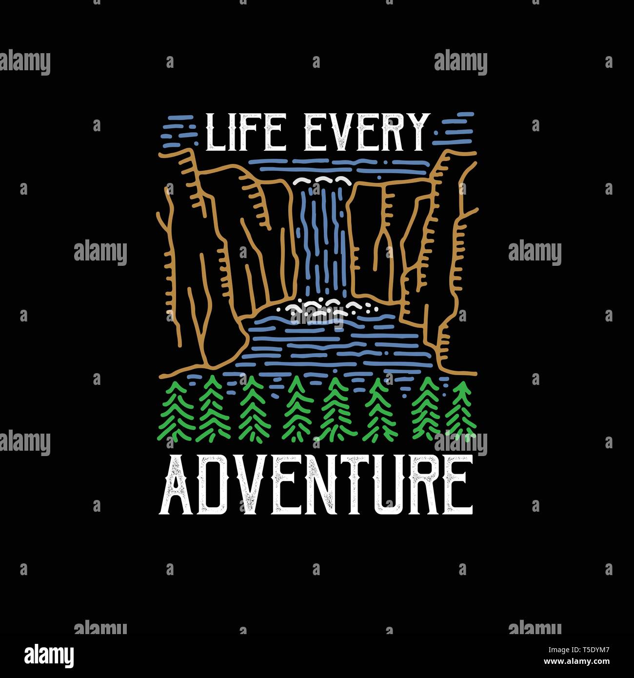 Life every Adventure, Adventure Quote and Saying Stock Vector Image ...
