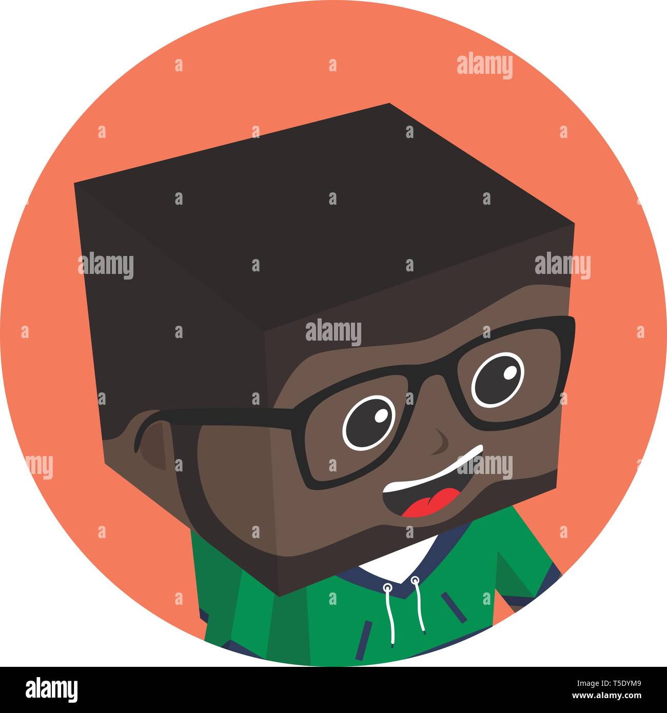 block isometric profile picture avatar vector art Stock Vector Image ...