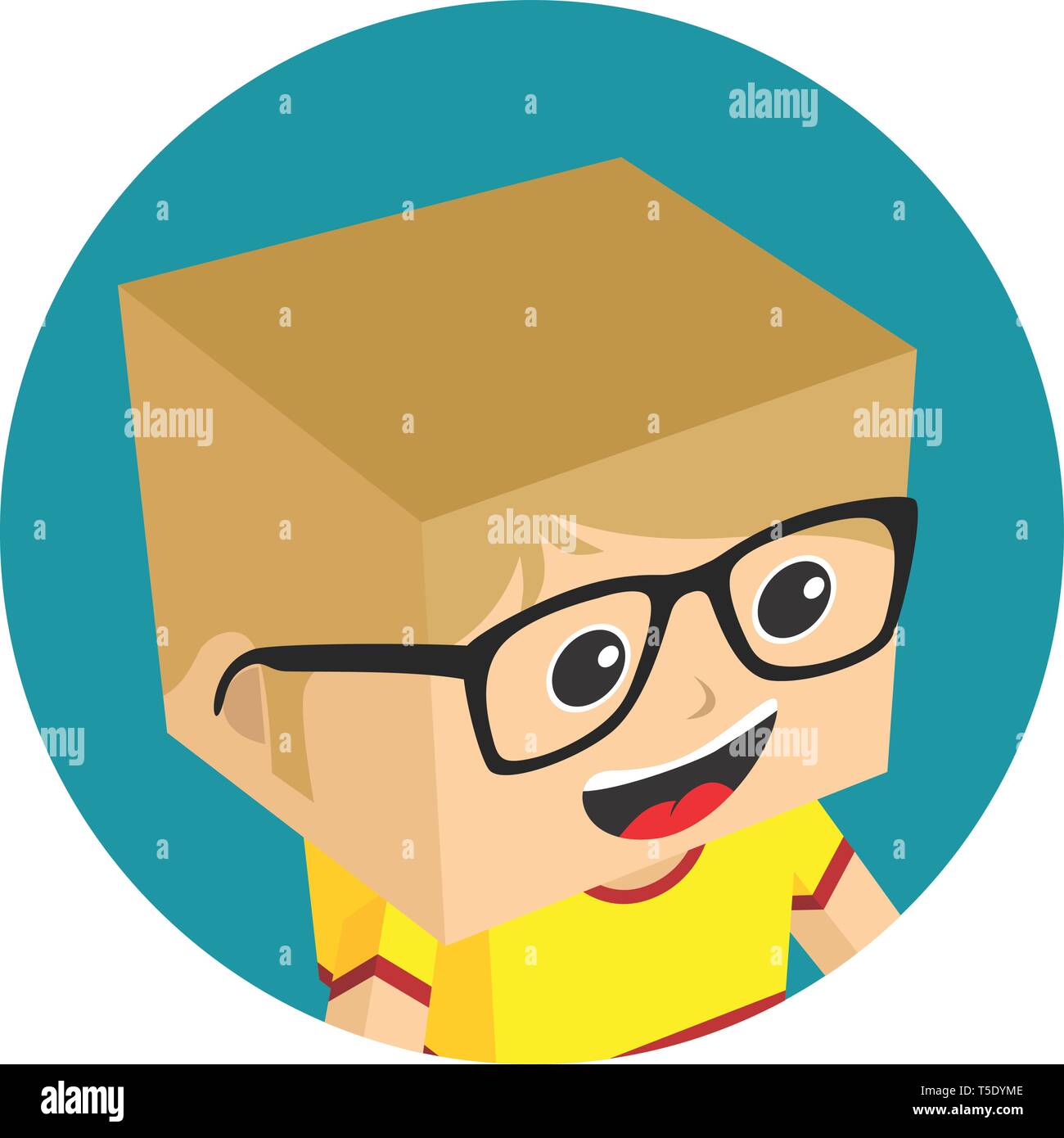 block isometric profile picture avatar vector art Stock Vector Image ...