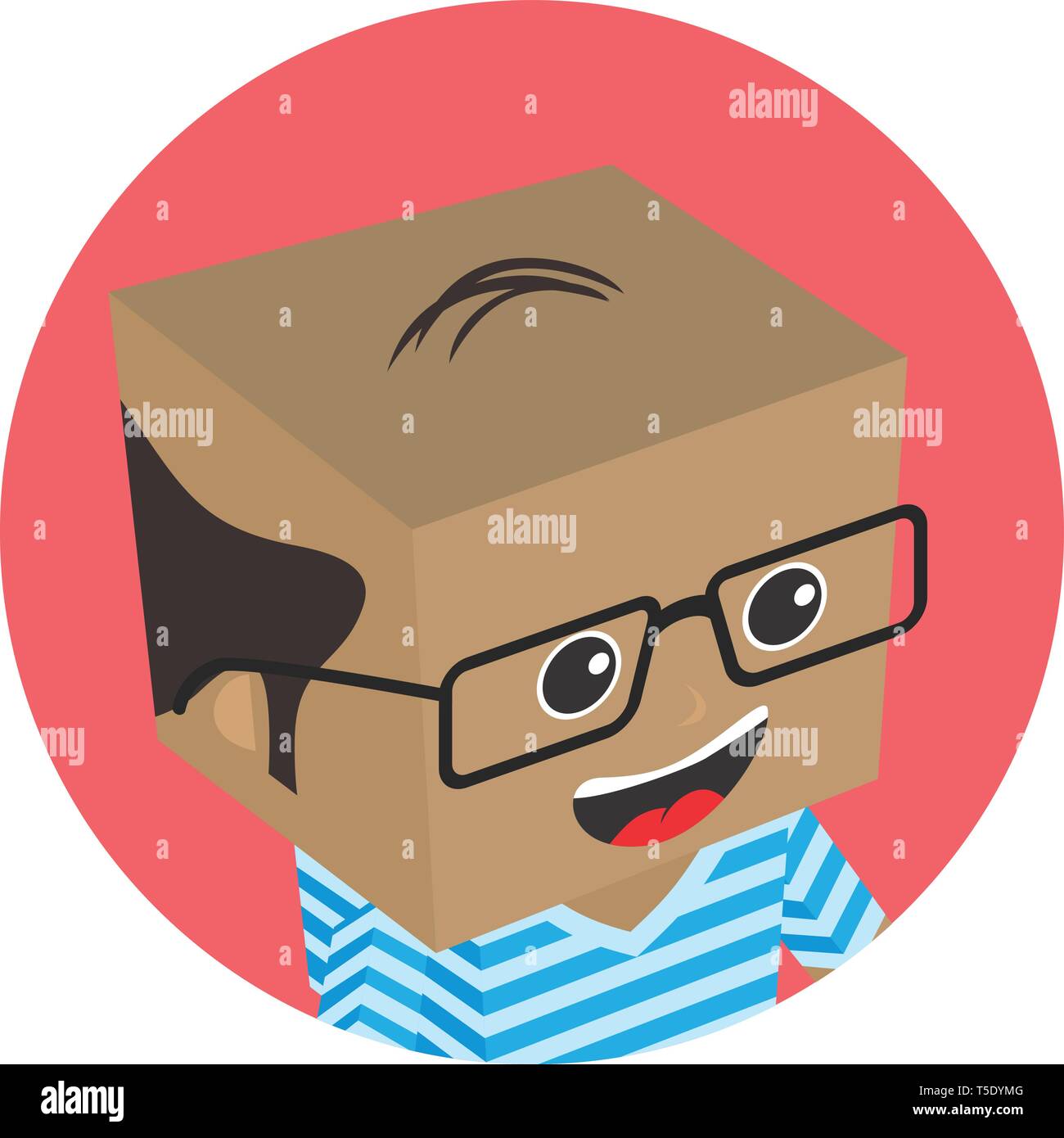 block isometric profile picture avatar vector art Stock Vector Image ...