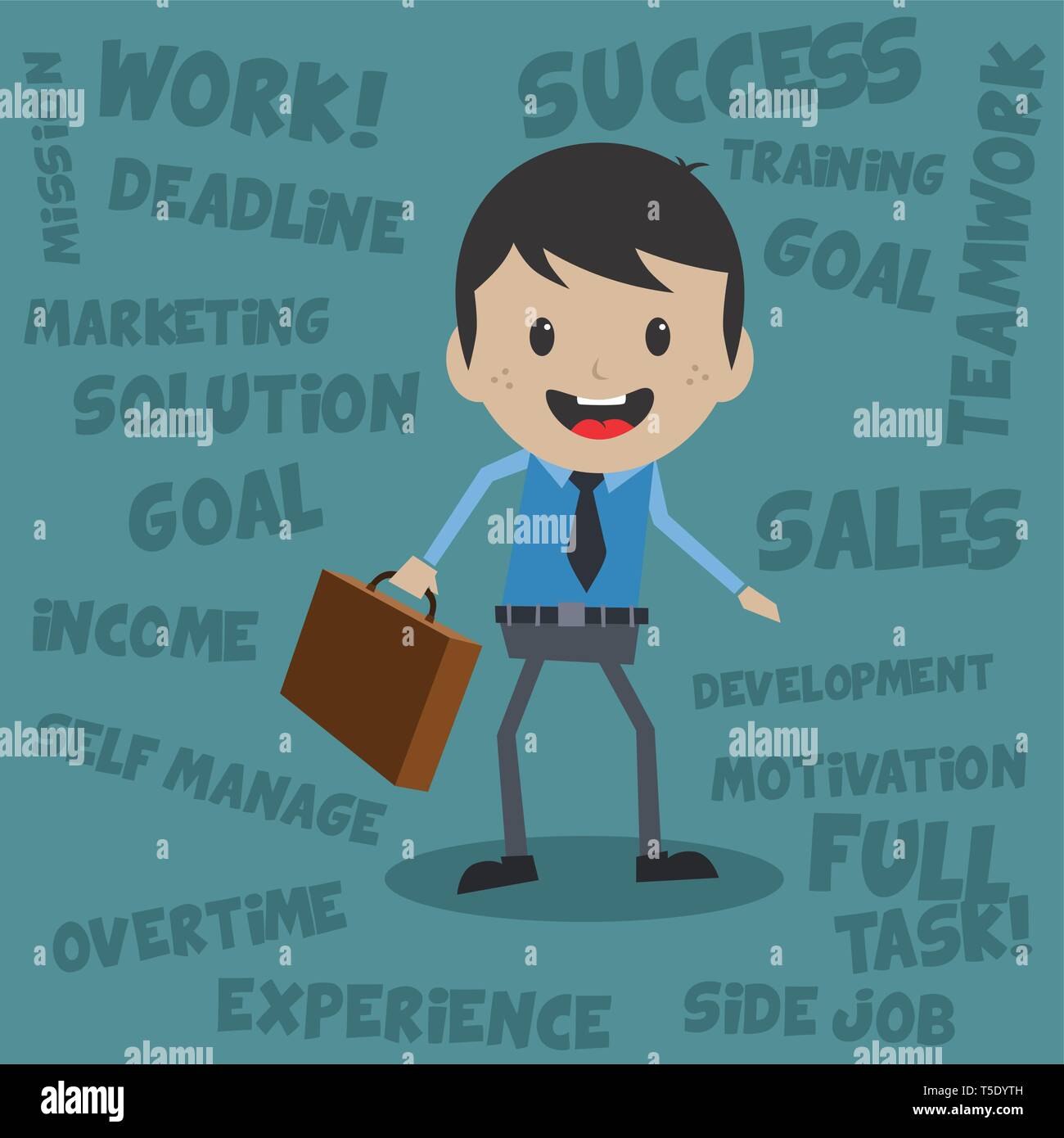 office goal sales business vector art illustration Stock Vector Image ...