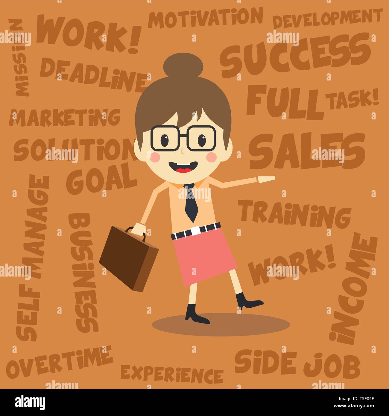 office goal sales business vector art illustration Stock Vector Image ...