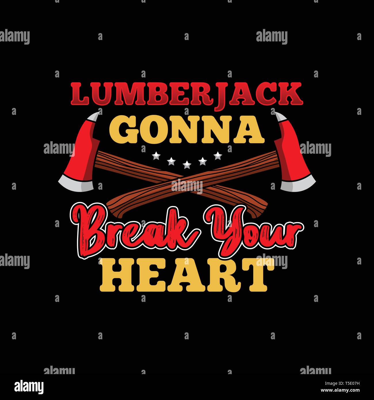 Lumberjack chainsaw shirt Stock Vector Images - Alamy