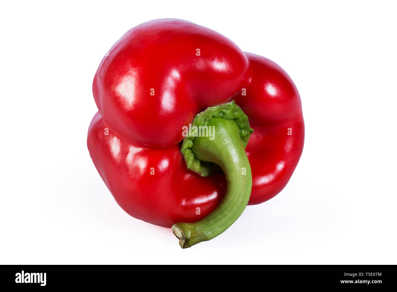 Red paprika isolated on white background Stock Photo - Alamy