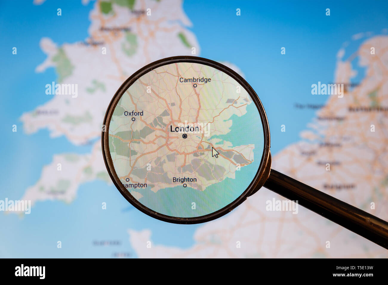 London, Great Britain. Political map. City visualization illustrative ...
