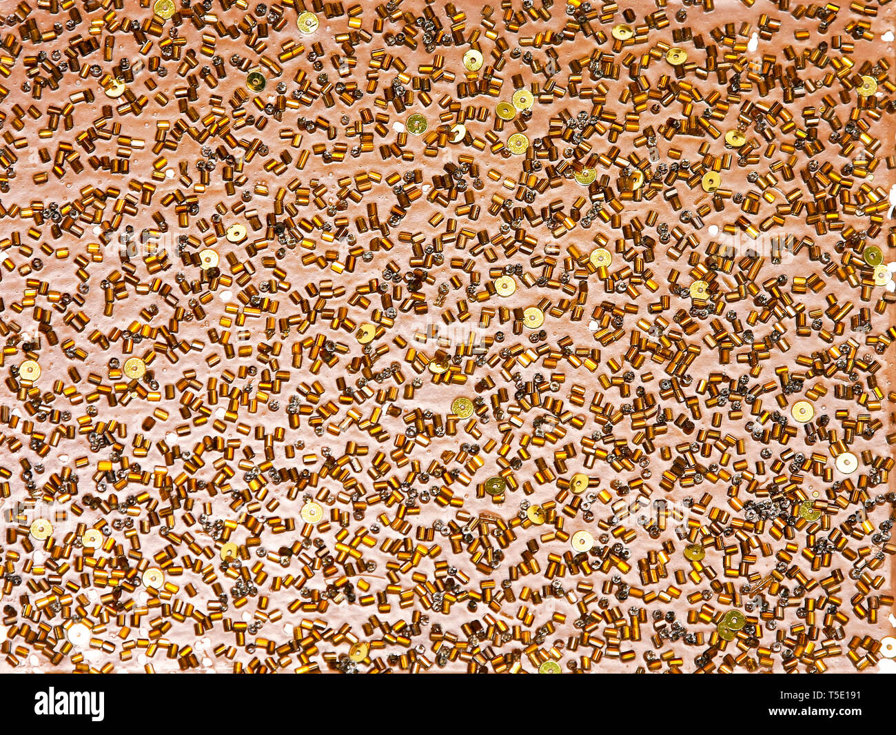 Close up shot of brown pearls texture Stock Photo - Alamy