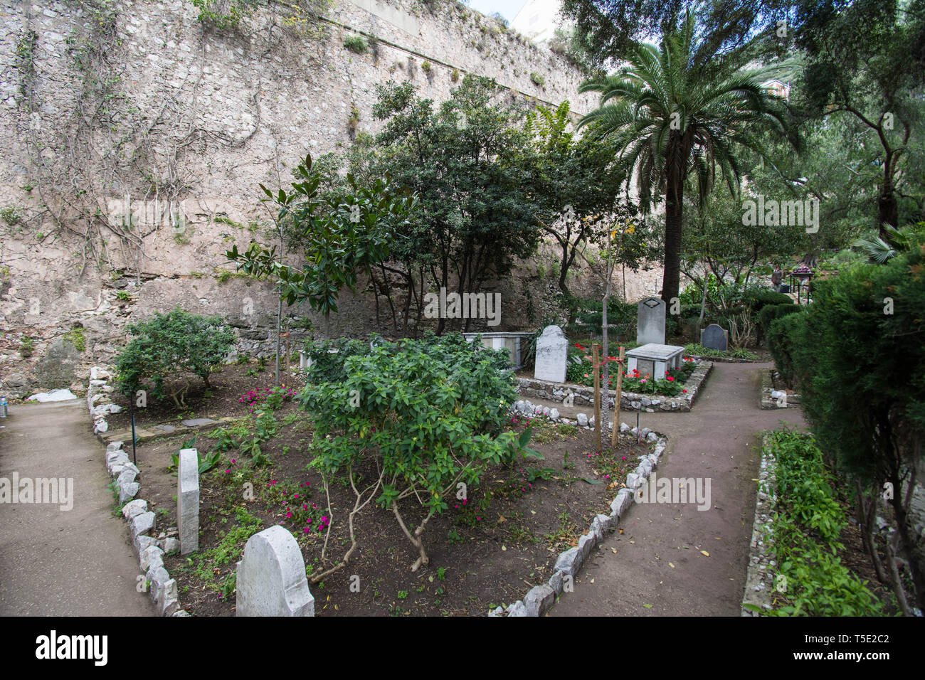 The Battle of Trafalgar Cemetery in Gibraltar graves grave people ...