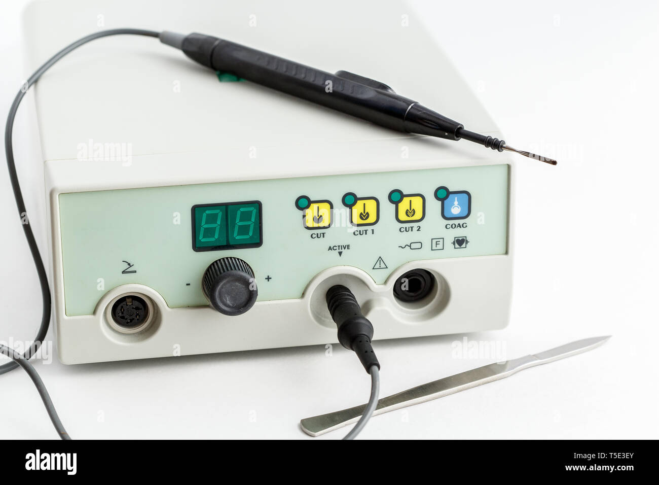 surgical instruments on white background Stock Photo - Alamy