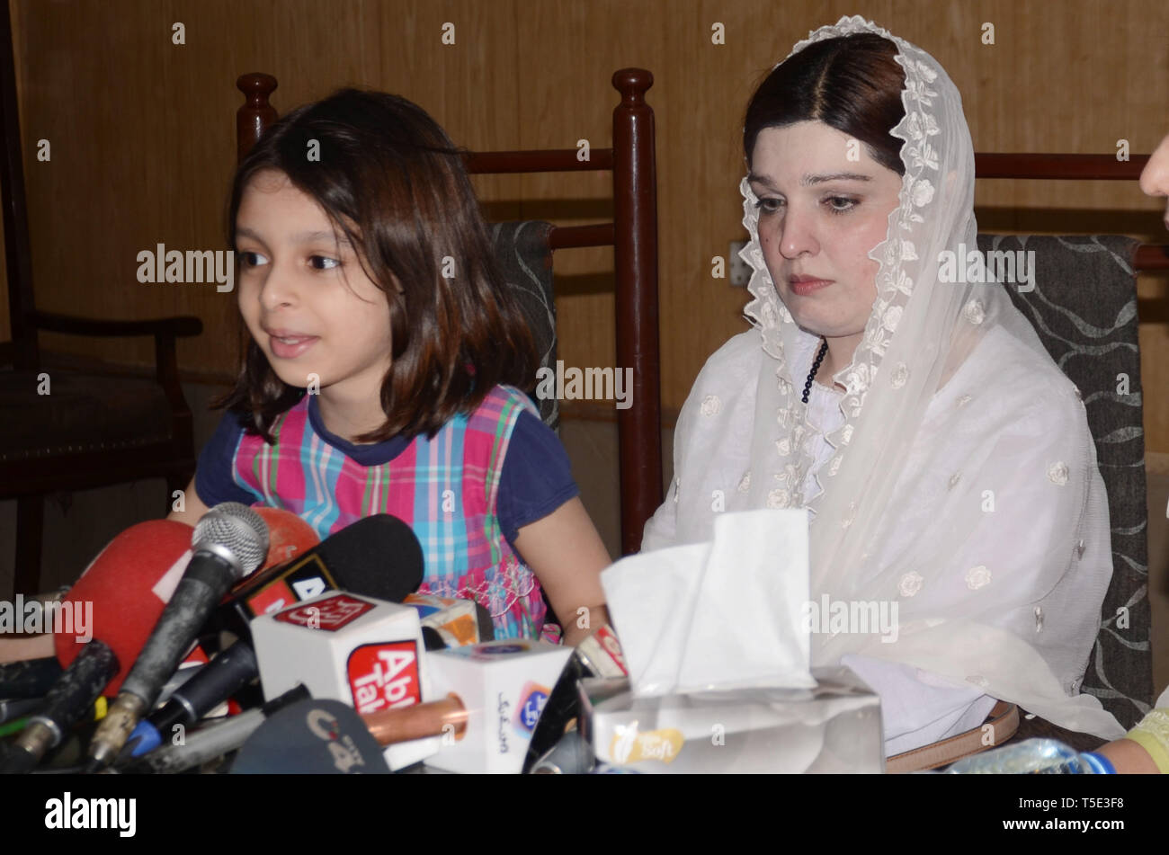 Lahore, Pakistan. 20th Apr, 2019. Chairman of Jammu Kashmir Liberation ...