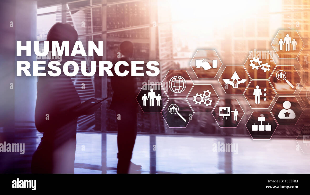 Human Resources HR management concept. Human resources pool, customer ...