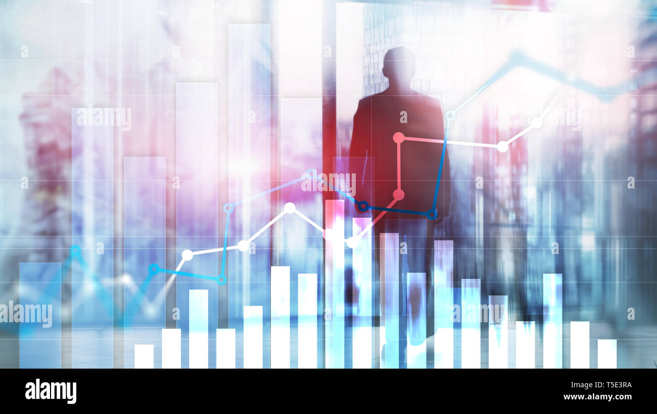 Financial growth graph. Sales increase, marketing strategy concept ...
