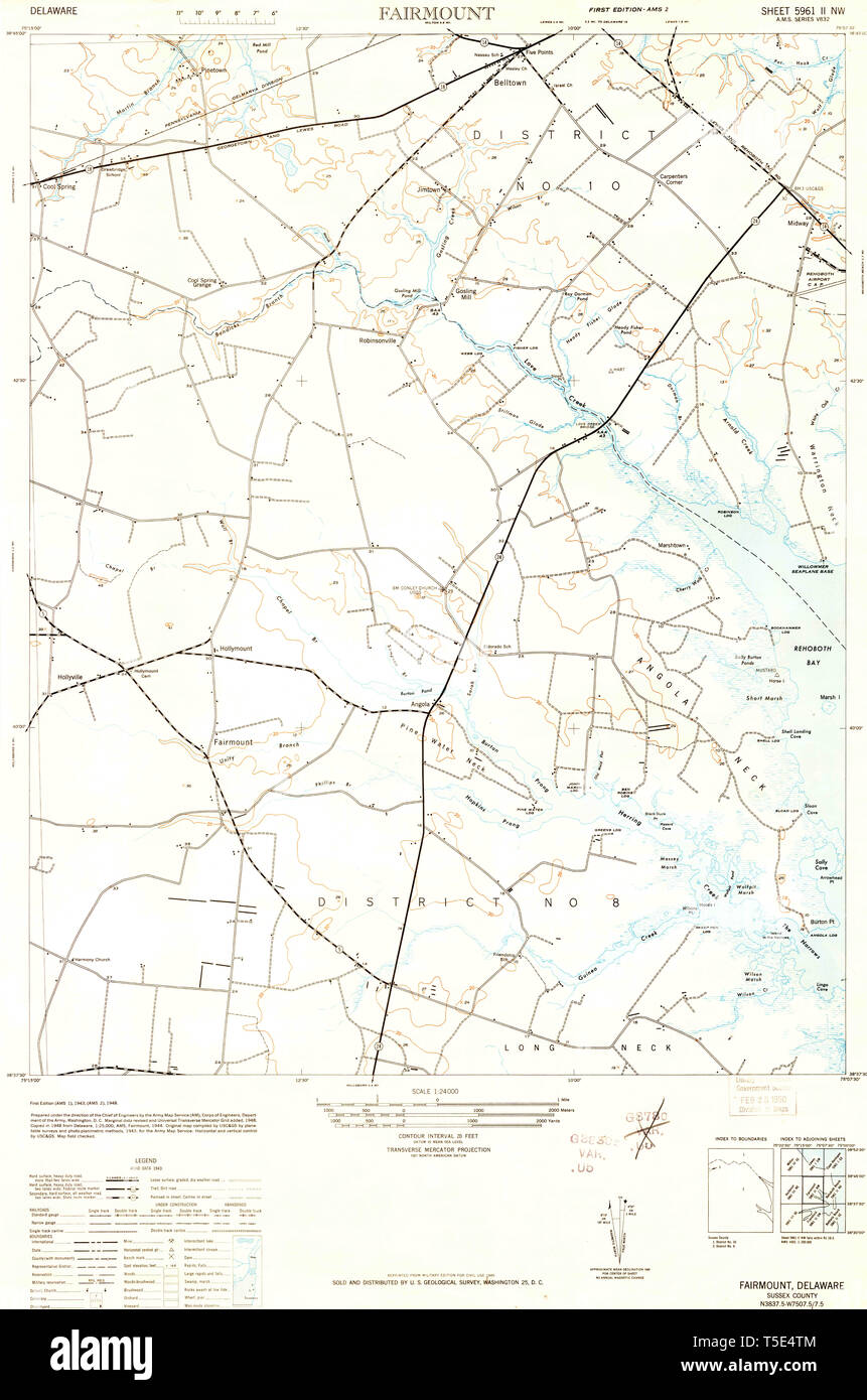 Deleware map hi-res stock photography and images - Alamy