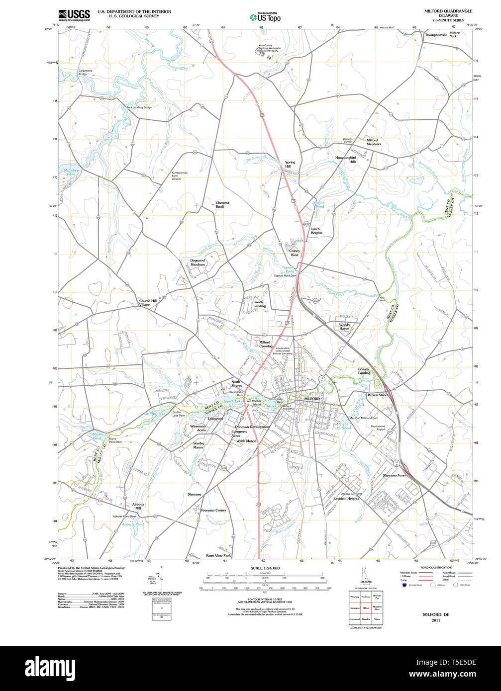 Map of milford Cut Out Stock Images & Pictures - Alamy