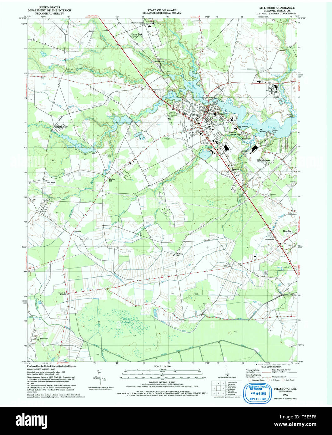 Deleware map hi-res stock photography and images - Alamy