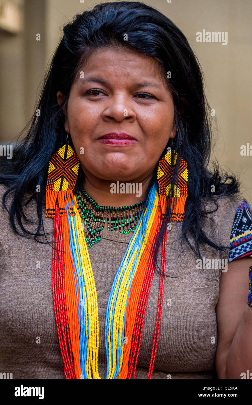 New York, USA. 23rd Apr 2019. Sônia Bone Guajajara, Executive ...