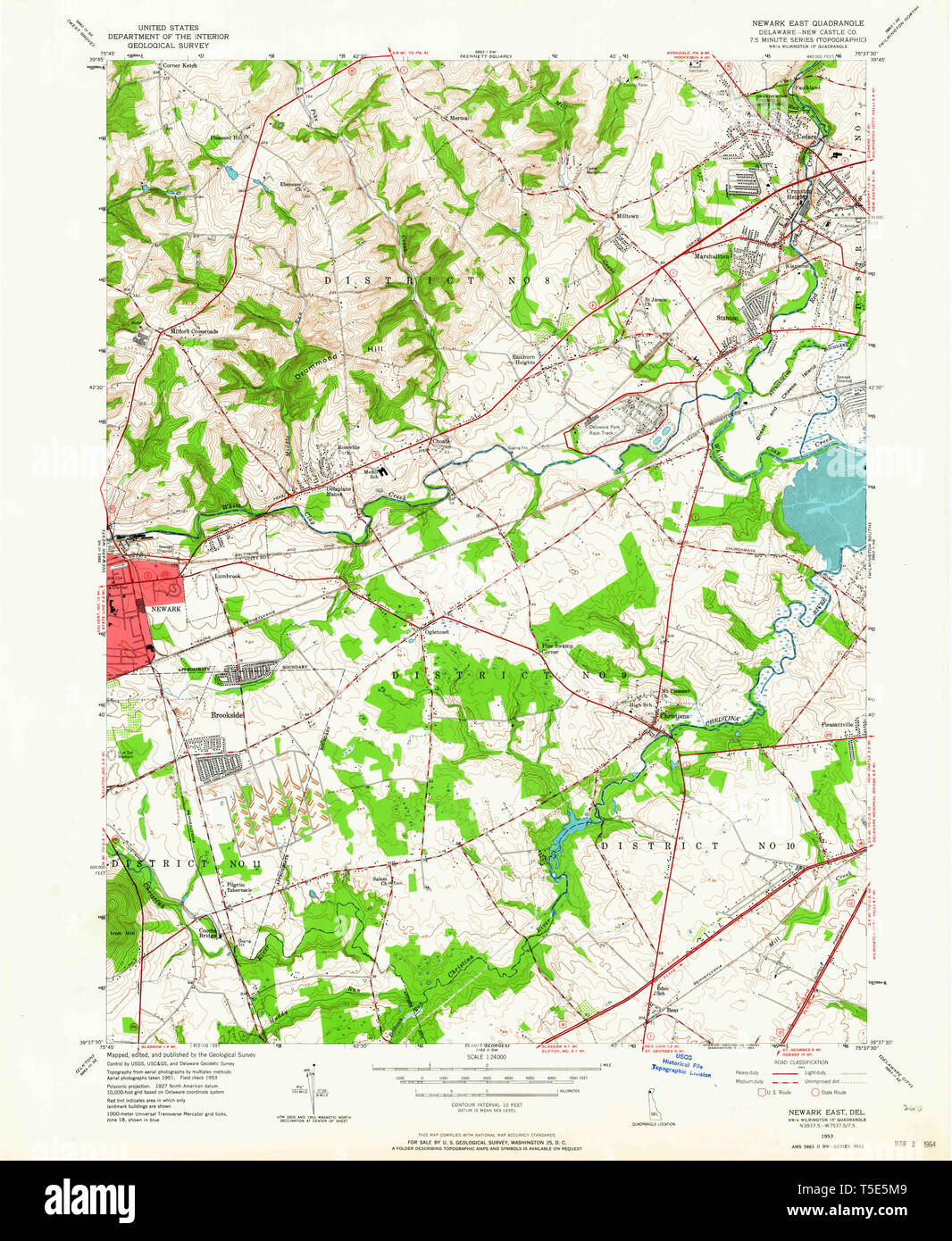 Map of newark deleware hi-res stock photography and images - Alamy