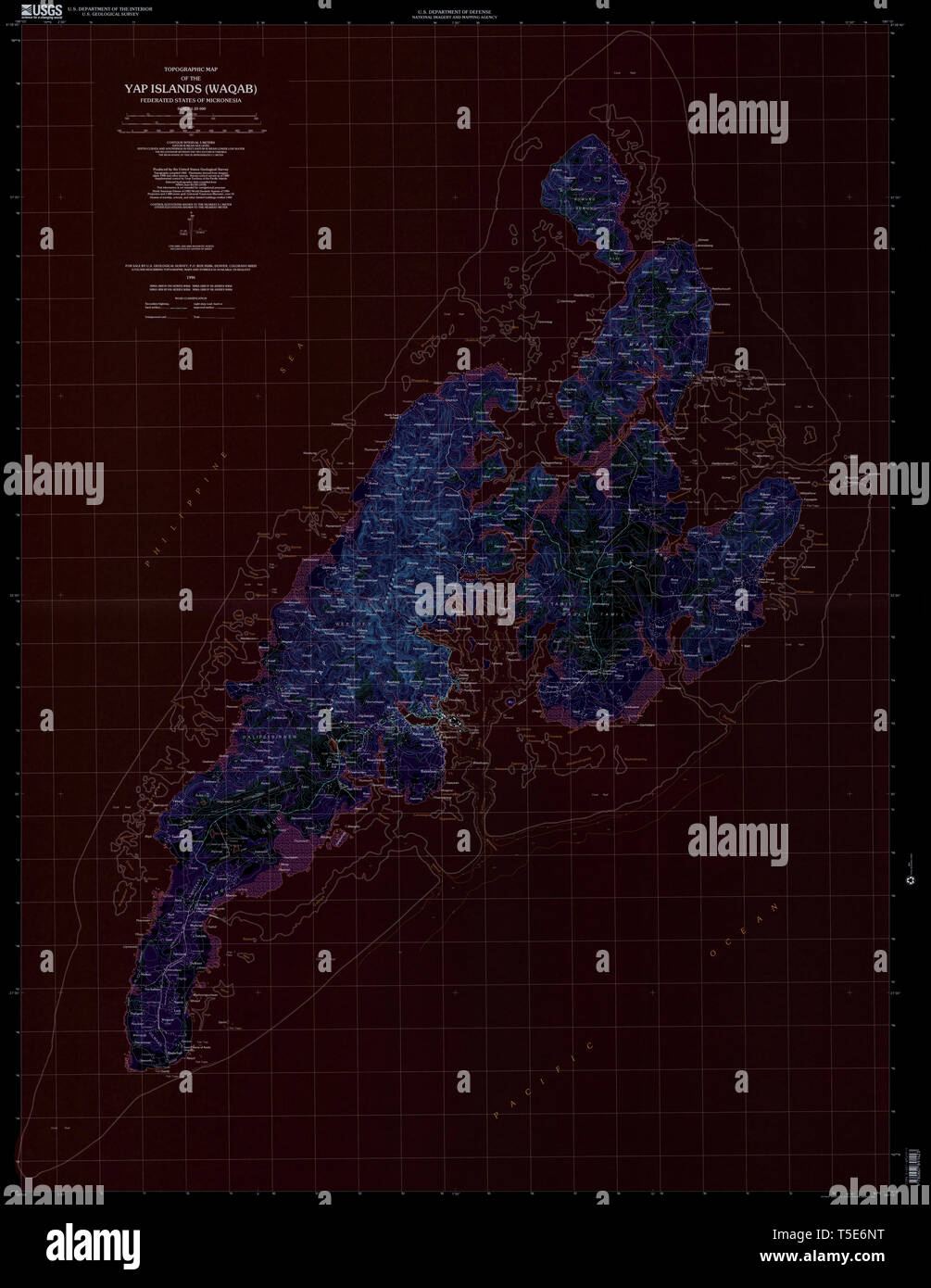 USGS TOPO Map Federated States of Micronesia FM Yap Islands (Waqab ...