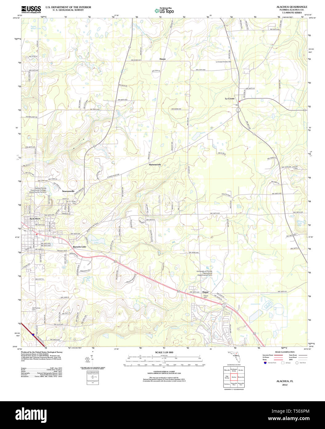 Alachua map hi-res stock photography and images - Alamy