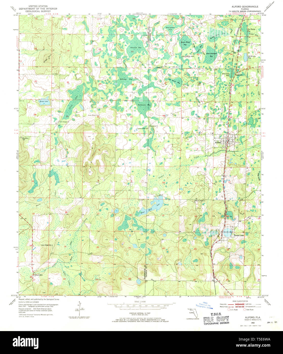 Alford florida map hi-res stock photography and images - Alamy
