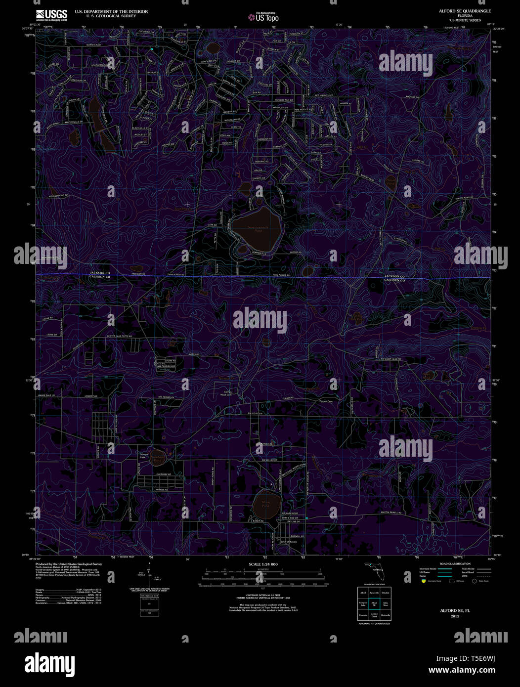 Alford florida map hi-res stock photography and images - Alamy