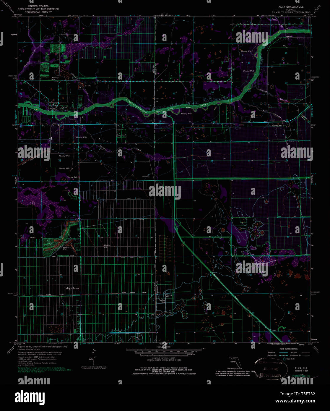 Map of alva hi-res stock photography and images - Alamy