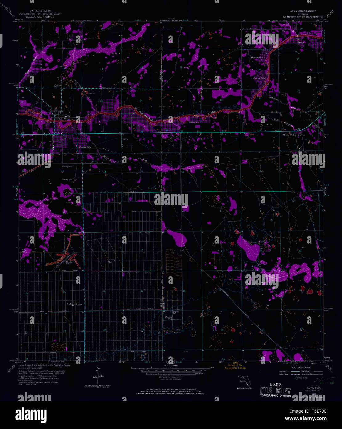 Map of alva hi-res stock photography and images - Alamy