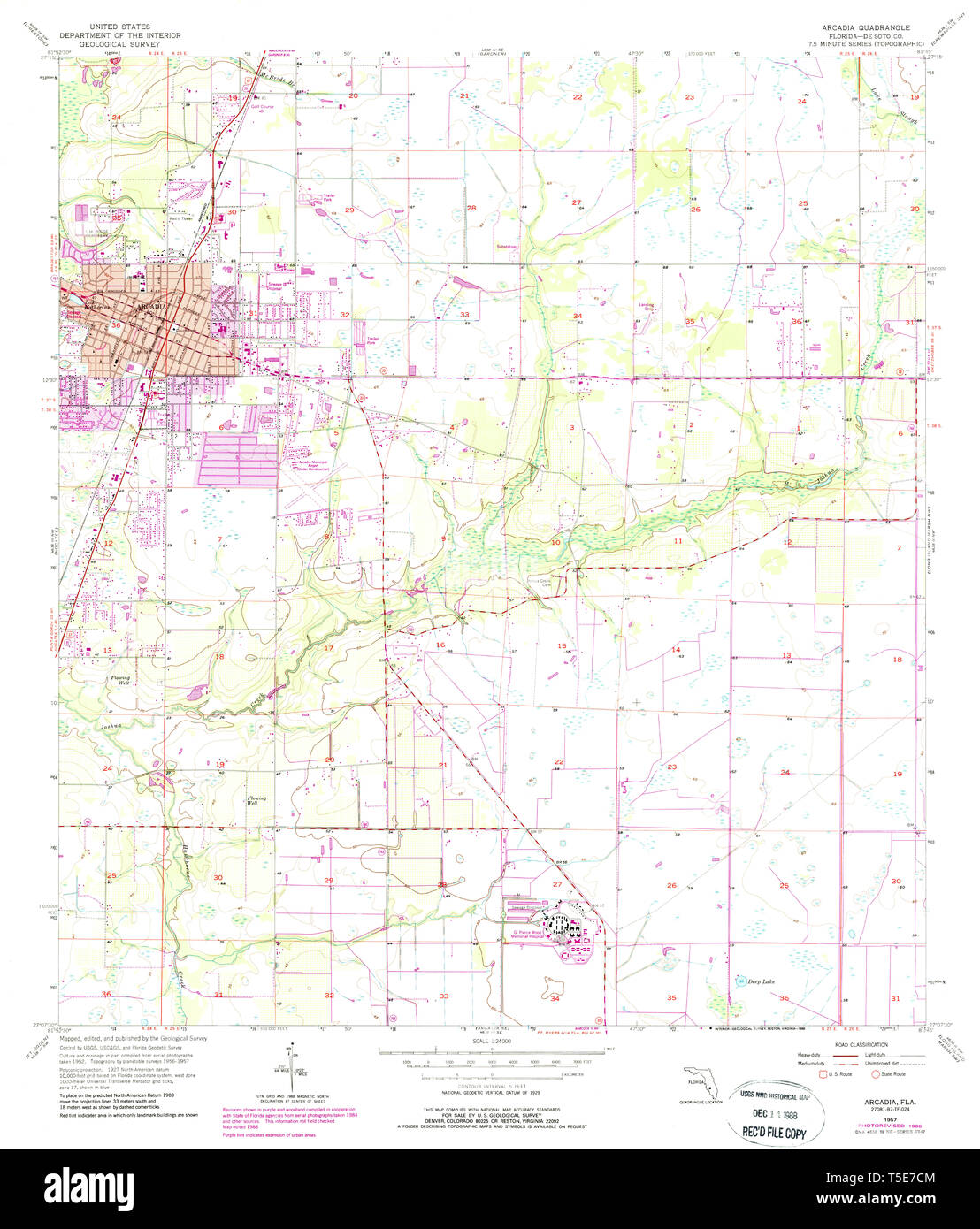 Arcadia florida map hi-res stock photography and images - Alamy