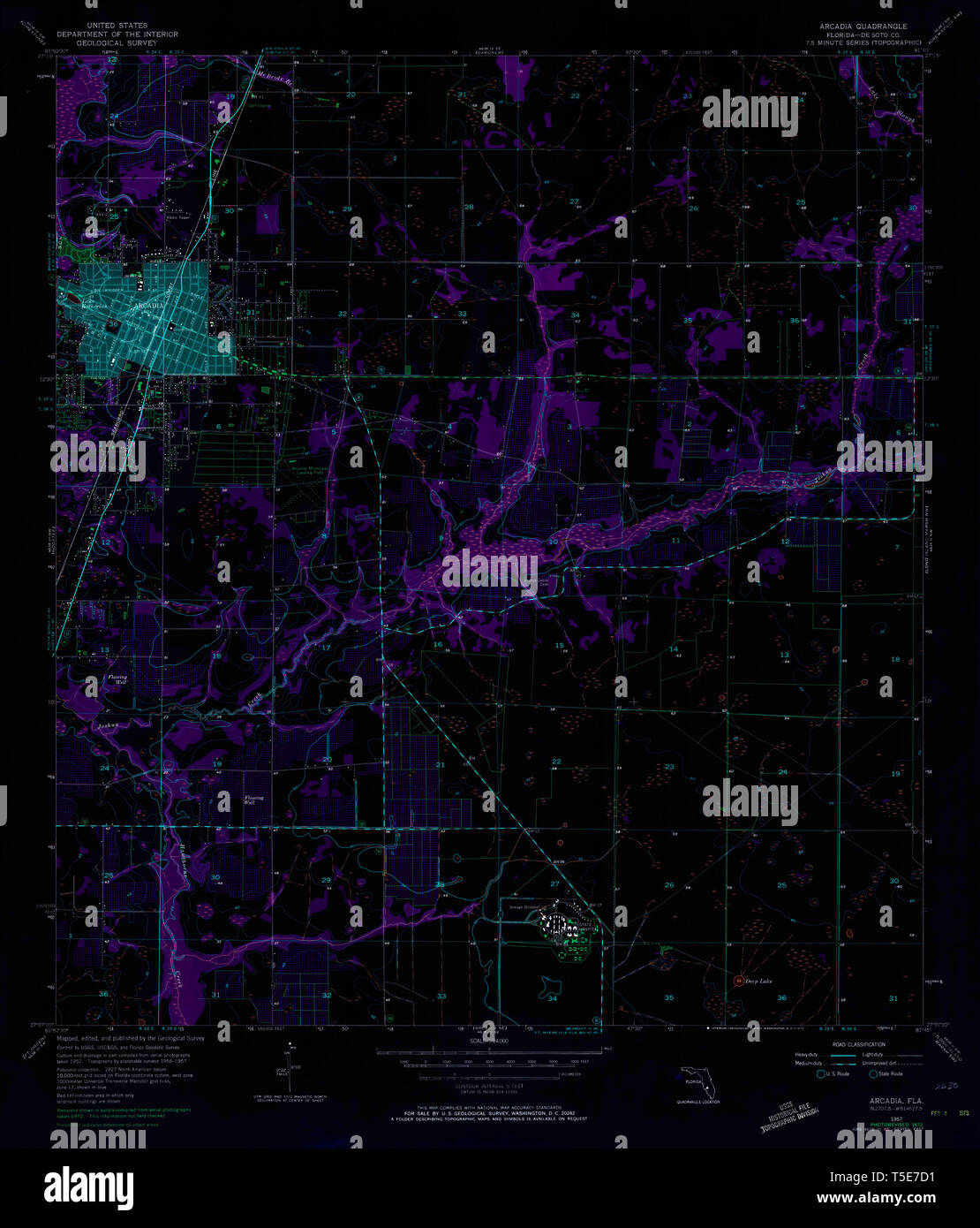 Map of arcadia hi-res stock photography and images - Alamy