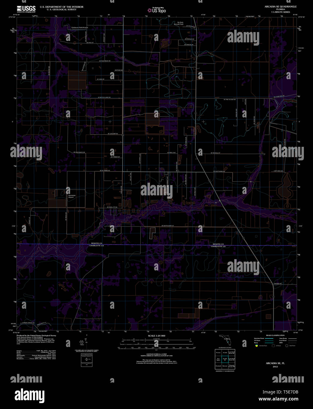 Map of arcadia hi-res stock photography and images - Alamy