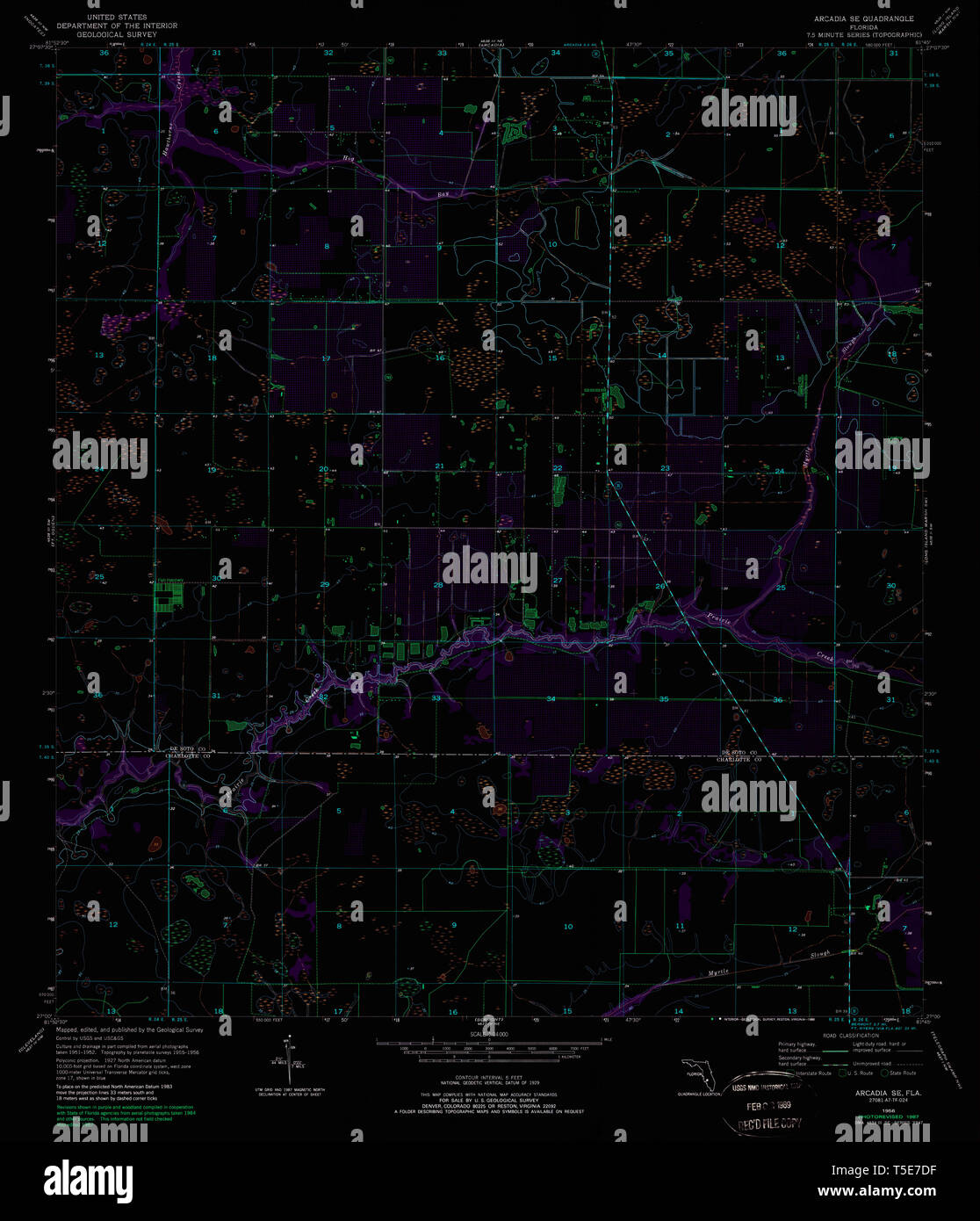 Arcadia florida map hi-res stock photography and images - Alamy