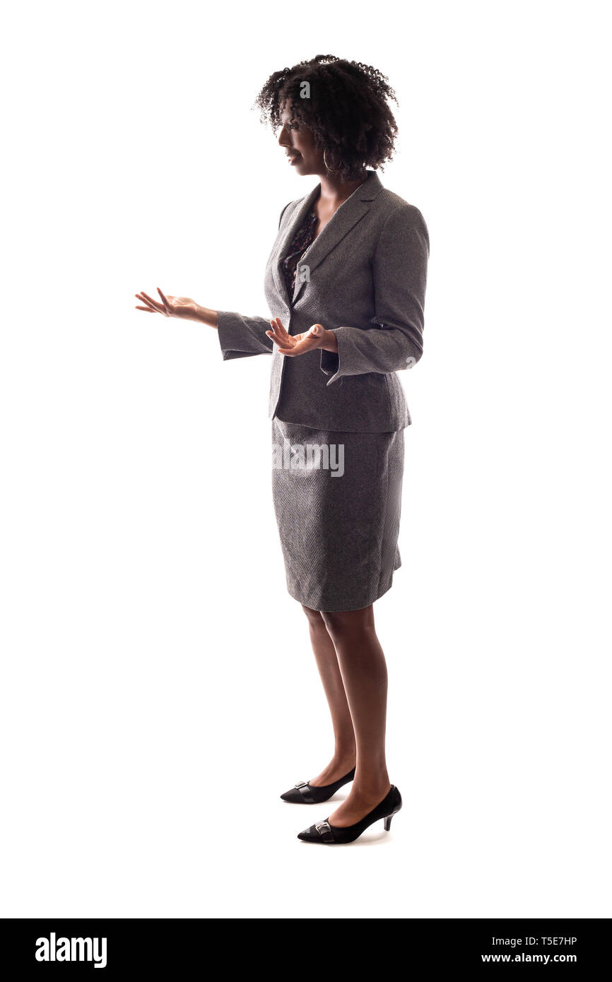 Female teacher giving lecture Cut Out Stock Images & Pictures - Alamy