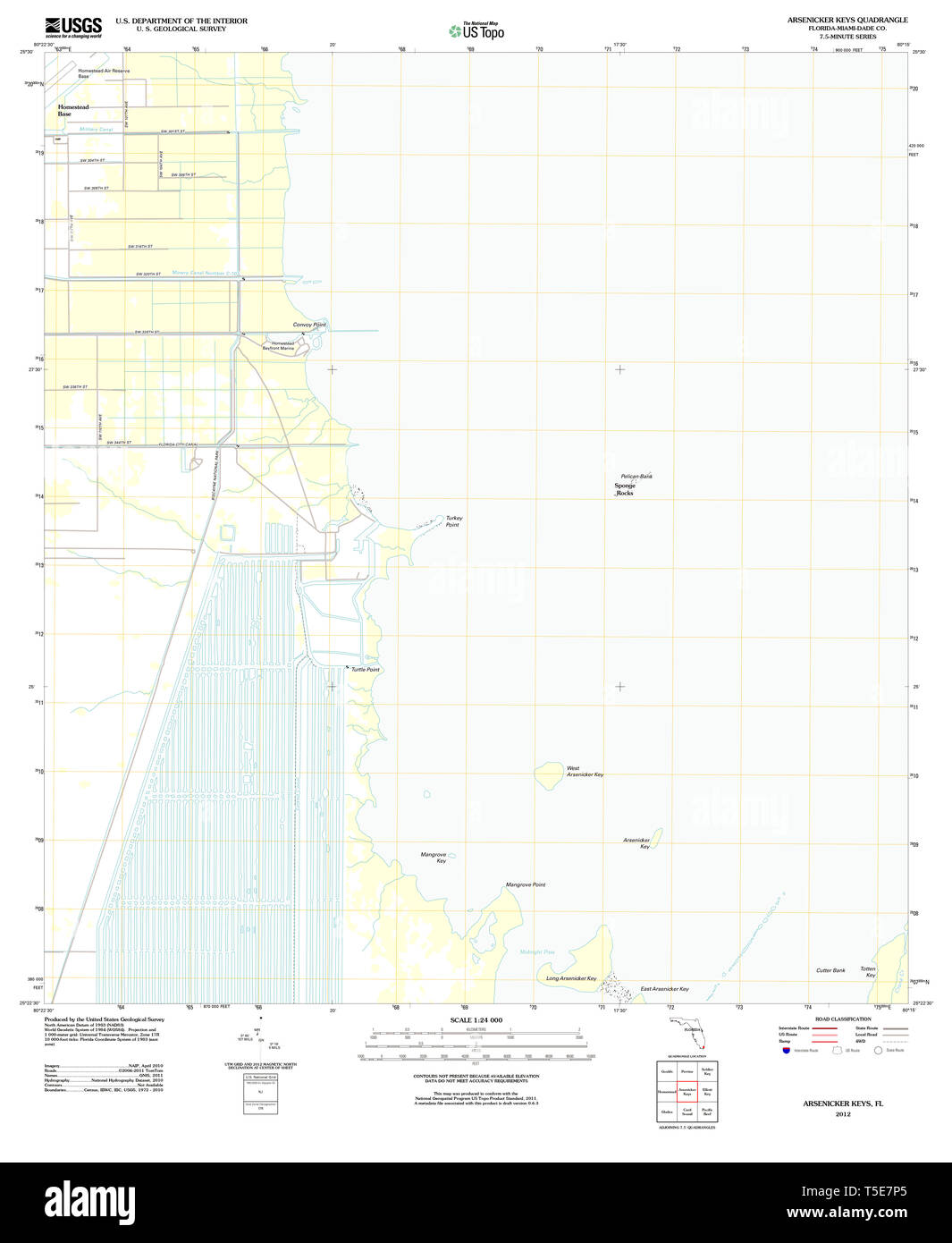 Map Of The Florida Keys High Resolution Stock Photography and Images ...