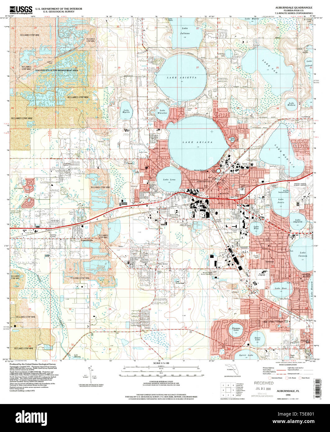 Map of auburndale hi-res stock photography and images - Alamy