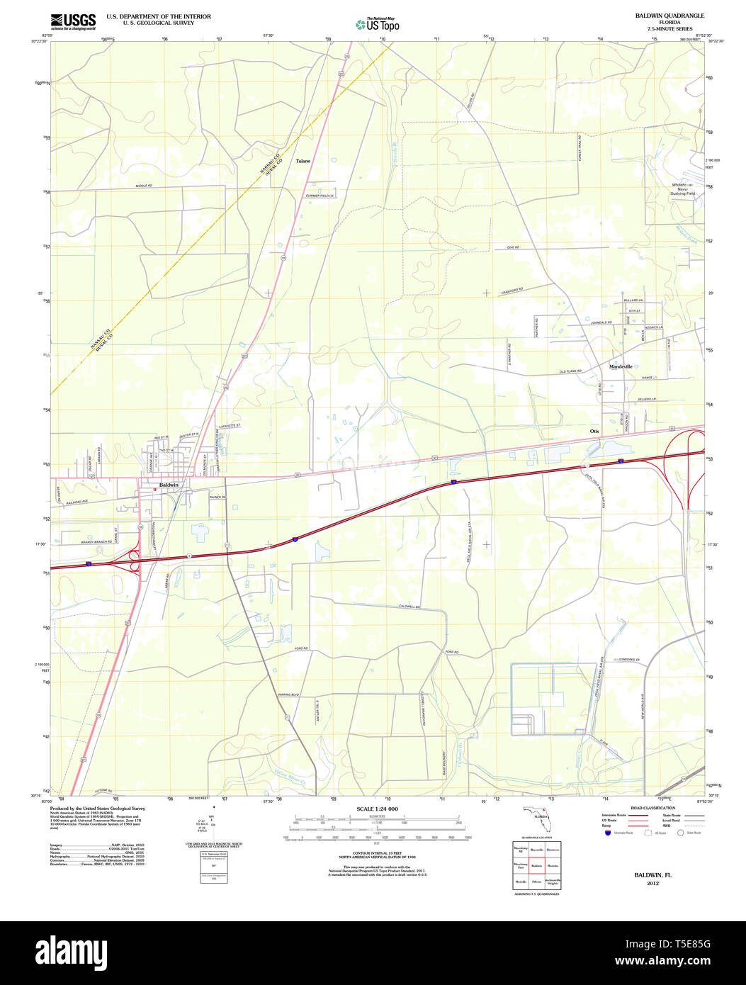Map of baldwin hi-res stock photography and images - Alamy