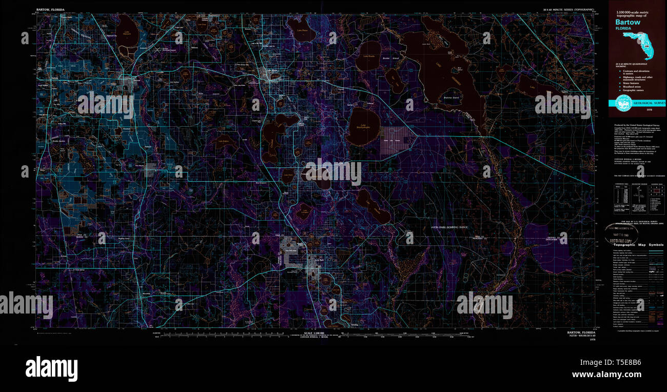 Bartow map hi-res stock photography and images - Alamy