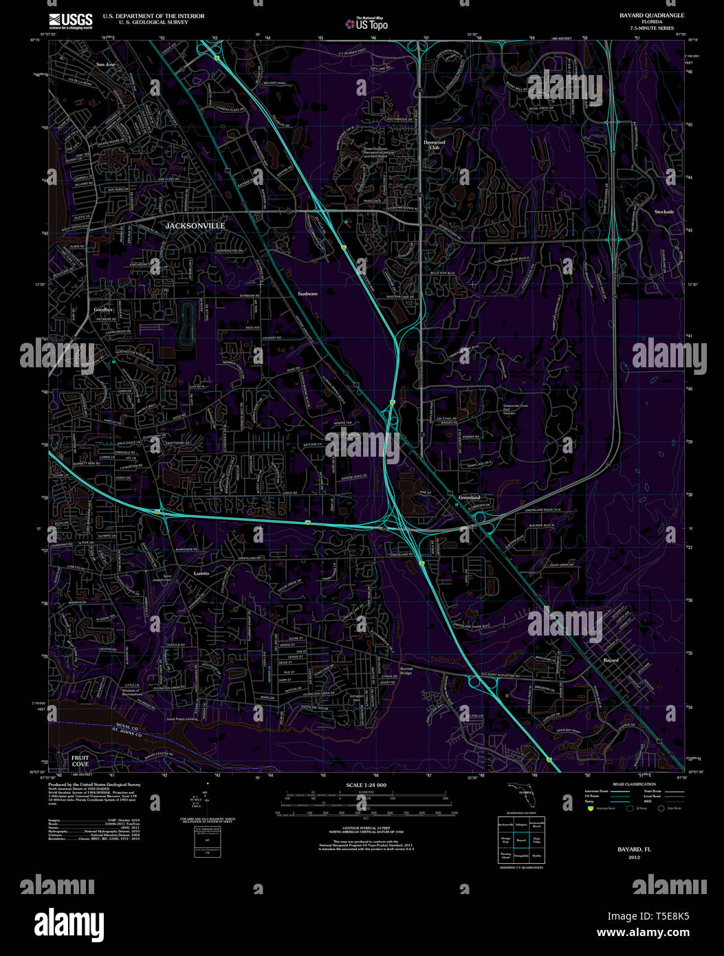 Map of bayard hi-res stock photography and images - Alamy