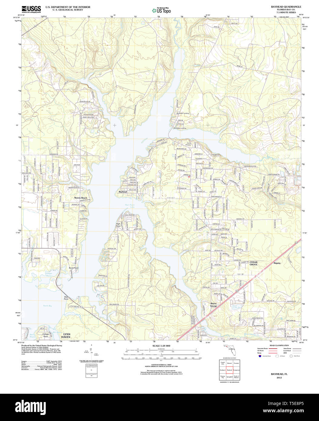 Topo map florida hi-res stock photography and images - Alamy