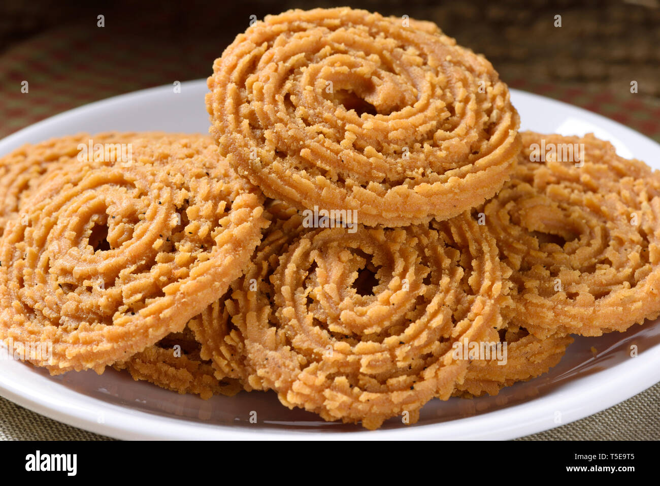 Indian Food Chakali mixed with black pepper powder, India, Asia Stock ...