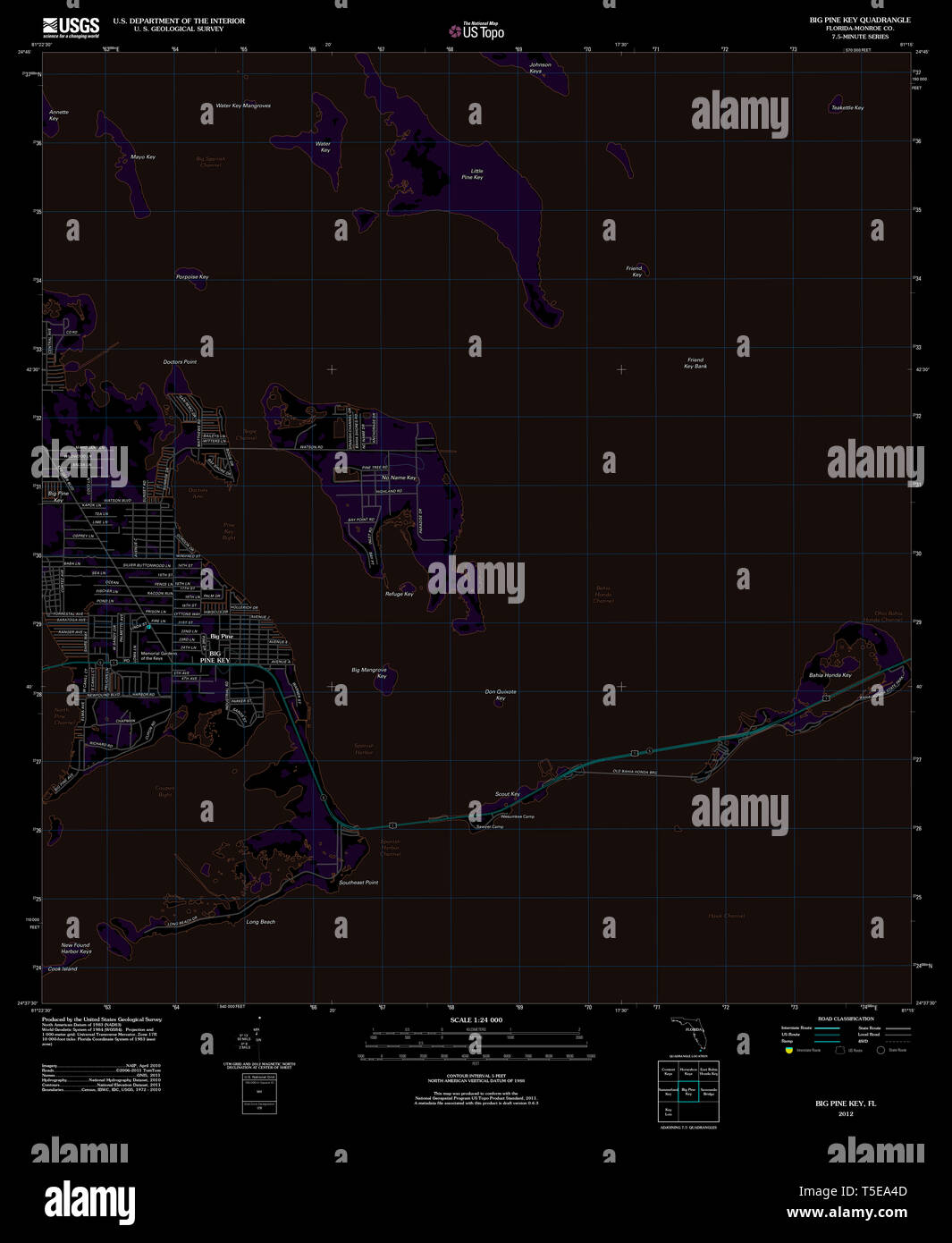 Big pine key map hi-res stock photography and images - Alamy