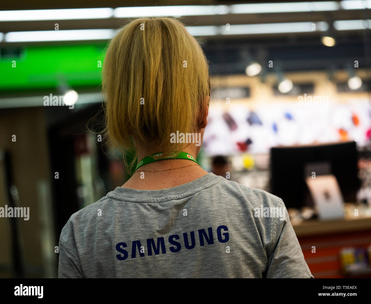 Samsung worker hi-res stock photography and images - Alamy
