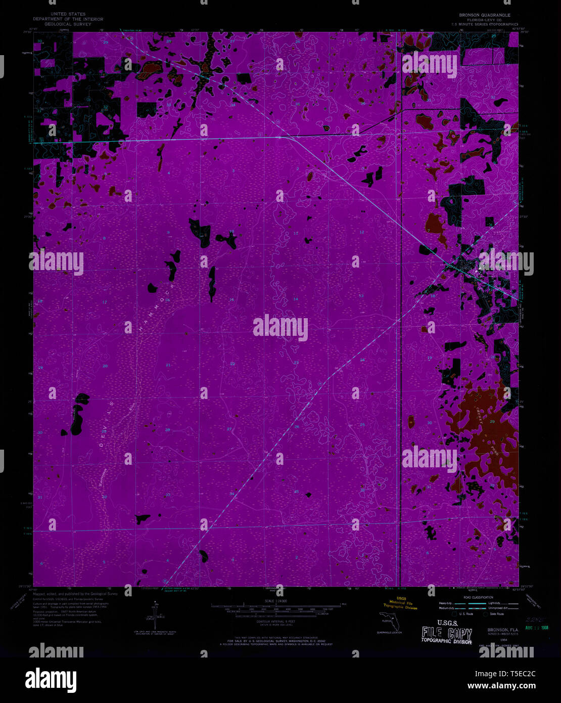 Map of bronson hi-res stock photography and images - Alamy