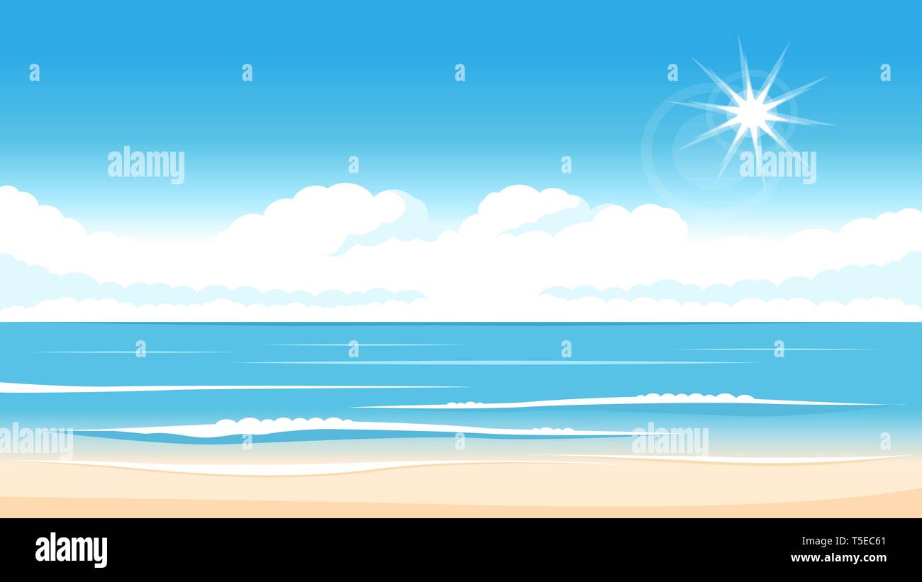 Simple ocean landscape Stock Vector Image & Art - Alamy